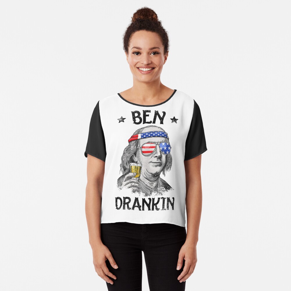 "4th of July Shirts for Men Ben Drankin Benjamin White " Sticker for Sale by BanBay | Redbubble
