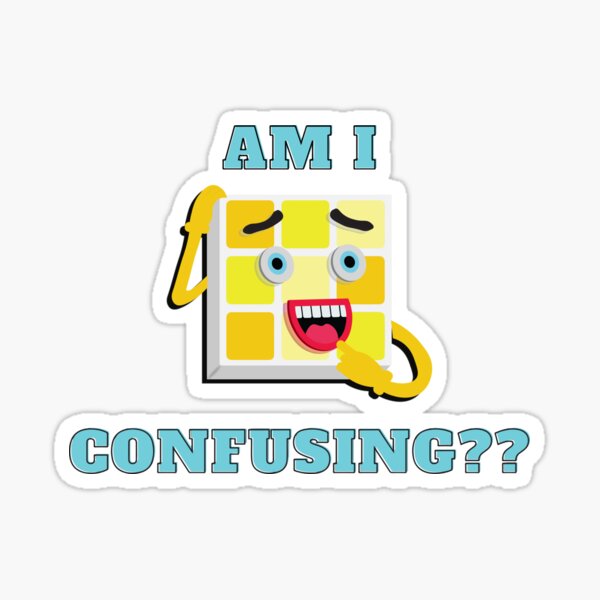"Am I confusing?" Sticker by Puzzle-Tees | Redbubble