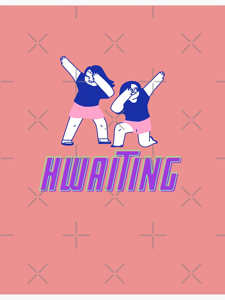 "Hwaiting " Sticker for Sale by TheTraceEdition | Redbubble