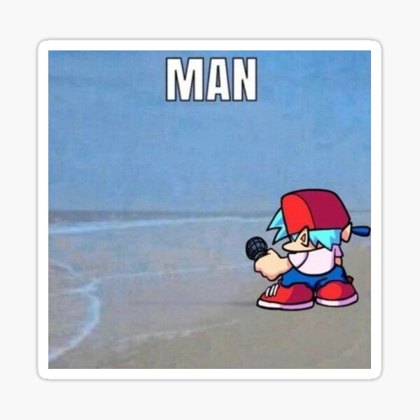 "FNF MAN" Sticker by CockneyWerewolf | Redbubble
