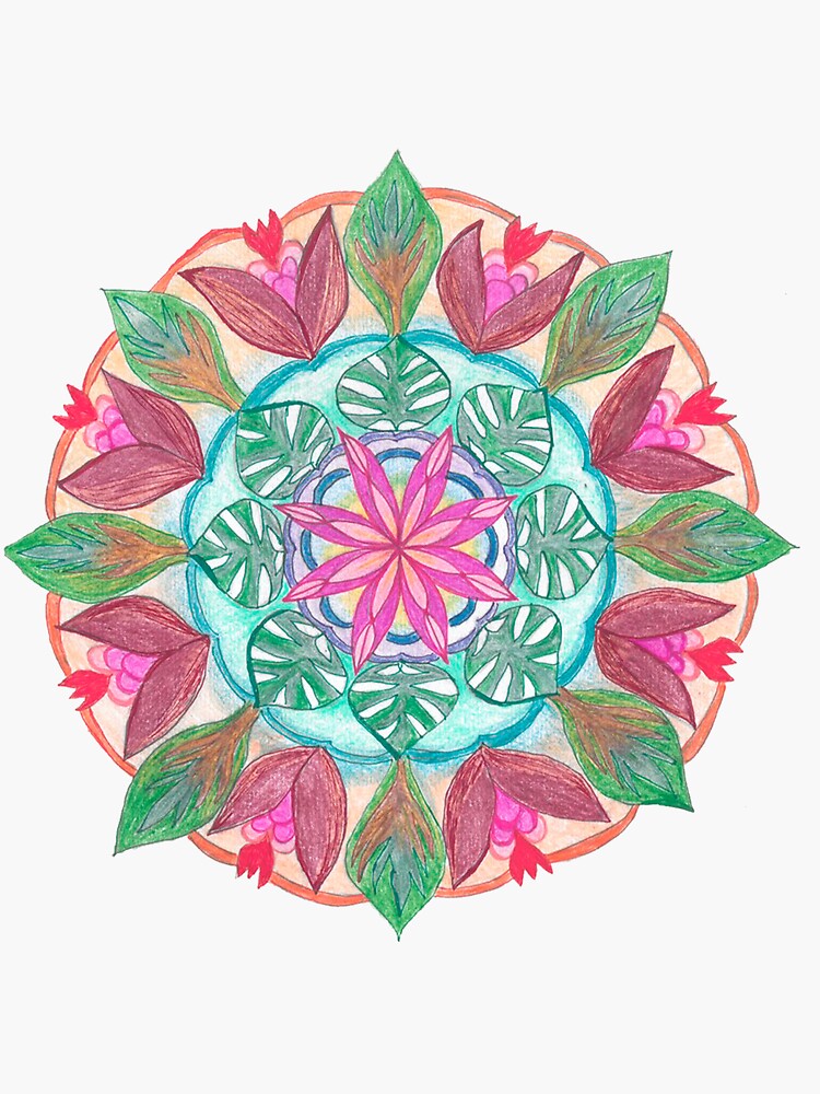 "Mandala Adam and Eve" Sticker for Sale by CarlaBedia | Redbubble