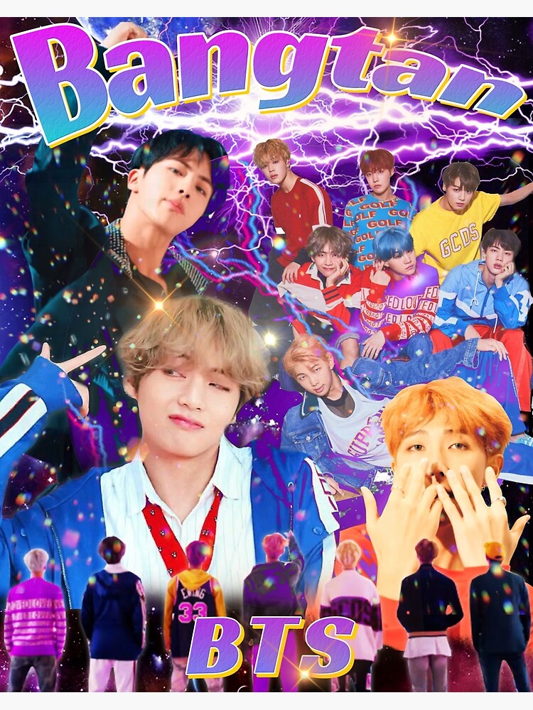 "BTS BANGTAN Vintage Sparkly" Art Board Print for Sale by 0serendipity ...