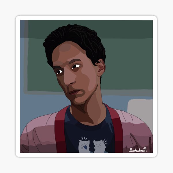 "Abed's scheming face." Sticker for Sale by MMMimzy | Redbubble