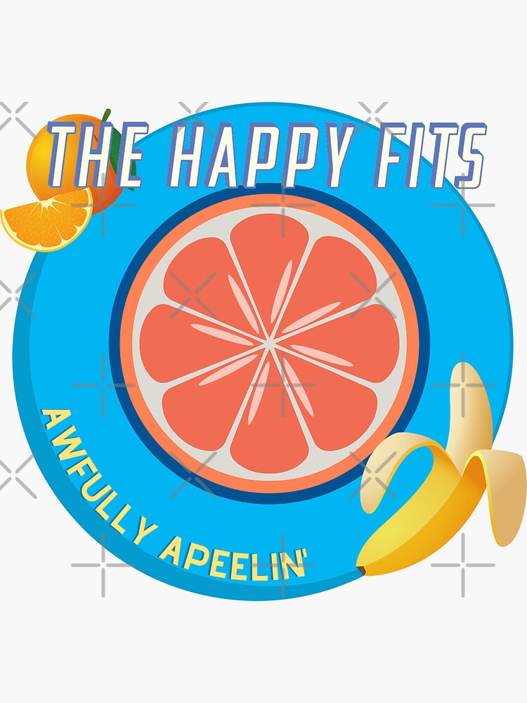 "The Happy Fits" Sticker for Sale by LizzyWithAWhy | Redbubble
