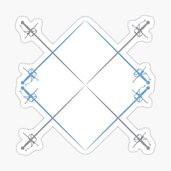 "Rapier (Blue/Grey)" Sticker by DoodleThrift | Redbubble