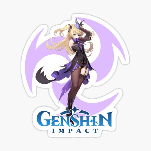 "Fischl genshin impact " Sticker for Sale by alaesart | Redbubble