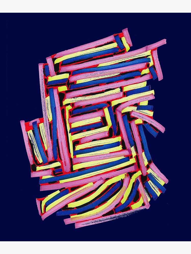 Lámina fotográfica «Diseño de arte abstracto dibujado a mano, patrón ...