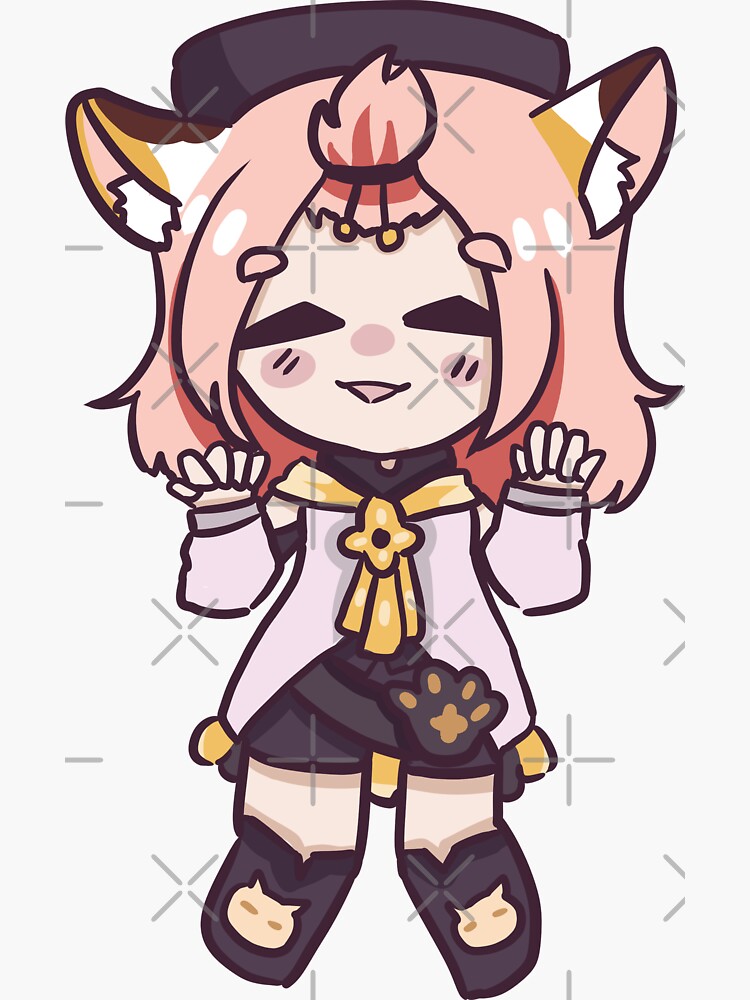 "Genshin Impact Chibi Diona Fan Art" Sticker von uwu-kitty | Redbubble