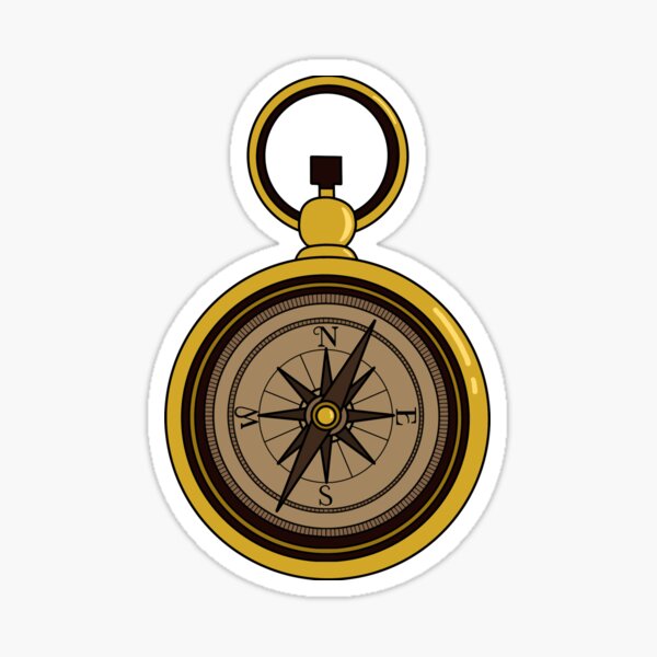 "Golden Compass" Sticker for Sale by JLitchfield | Redbubble