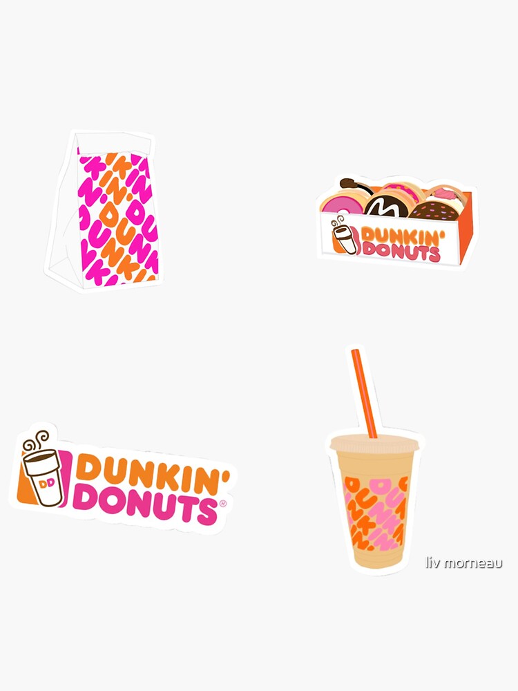 "Dunkin Donuts bundle" Sticker for Sale by livimorneau2 | Redbubble