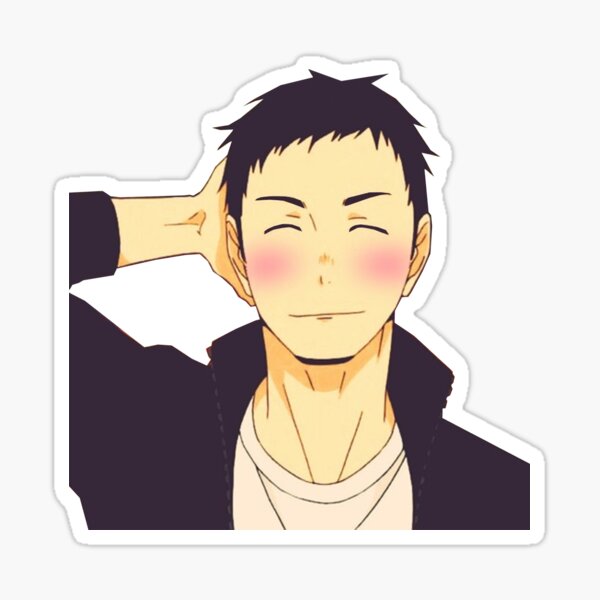 "Blushing Daichi Sawamura (Haikyuu!!)" Sticker for Sale by ...