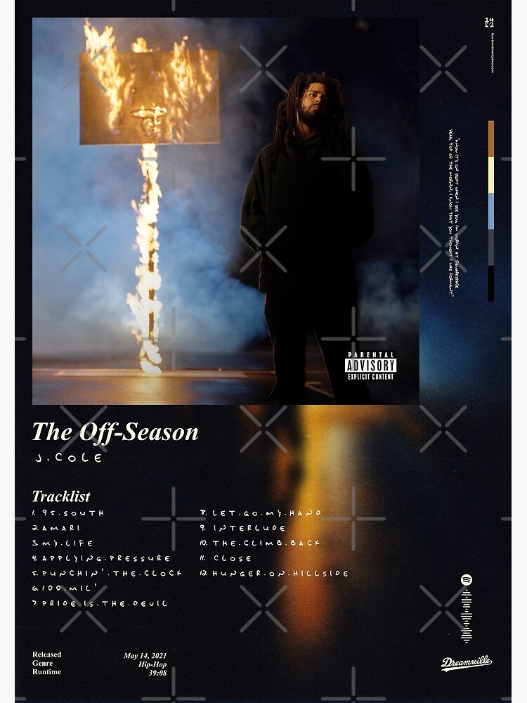 The Off Season Jcole Album Art Print Premium Matte Vertical Poster Sold By Couplbuddies