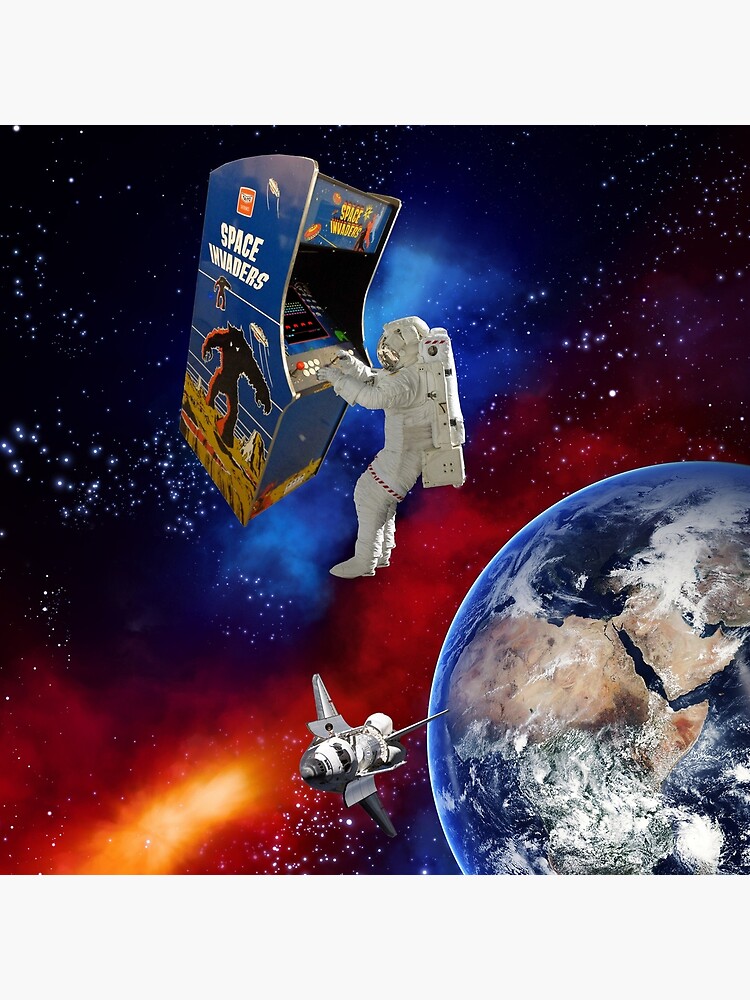 "Astronaut Protecting Earth from Space Invasion" Photographic Print by ...