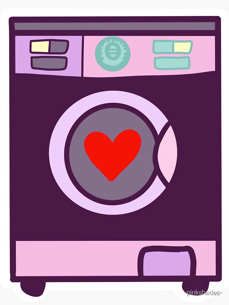 "Washing Machine Heart" Sticker for Sale by -pinkshades- | Redbubble