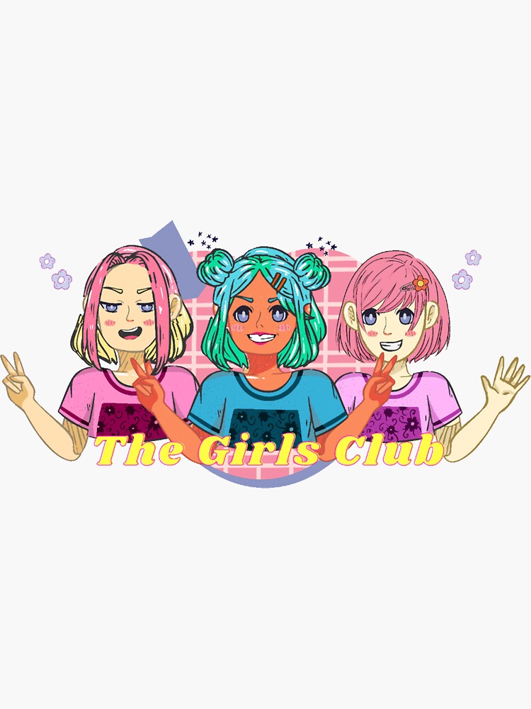 "Girls club" Sticker for Sale by MyAmazingWorld | Redbubble