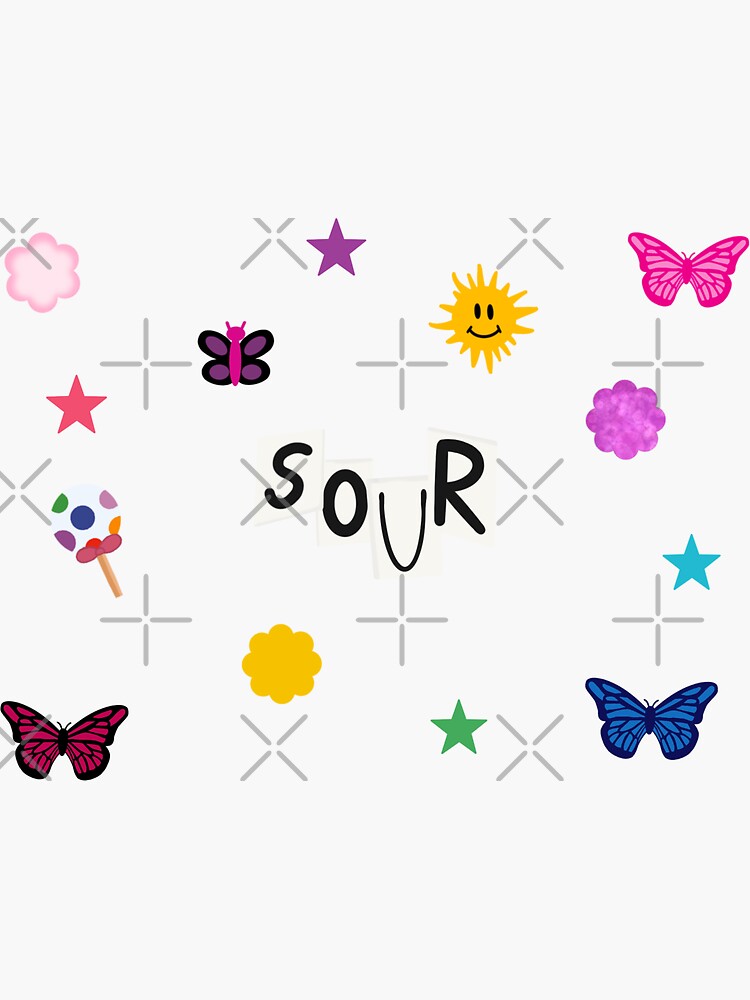 "SOUR Album Cover Sticker Pack" Sticker for Sale by Jess-16 | Redbubble
