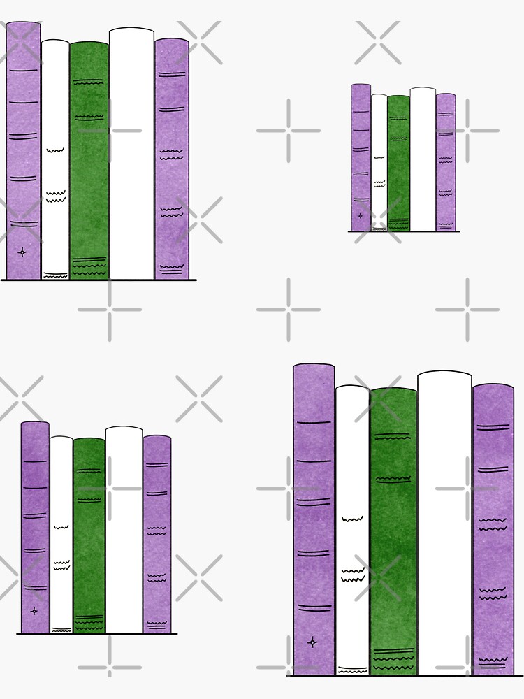 "Subtle Pride Sticker Set - Genderqueer Flag" Sticker for Sale by ...