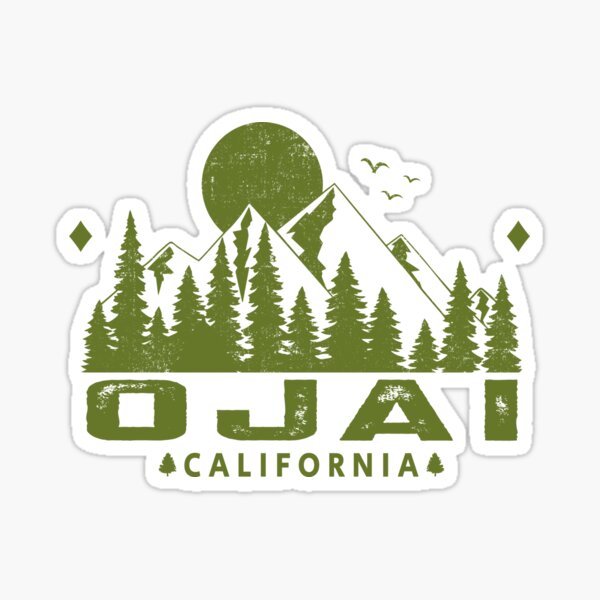 "Ojai California Mountain View" Sticker for Sale by Home-Spirit | Redbubble