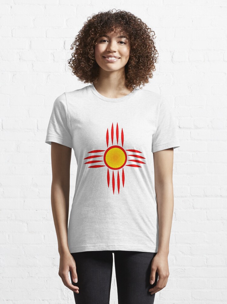 "Red Zia Sun Symbol" T-shirt by mamotimo | Redbubble