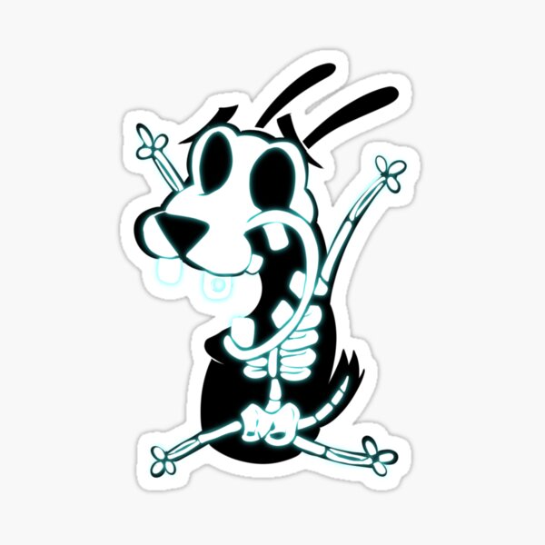 "coraje the cowar dog bones" Sticker for Sale by E-tiquet | Redbubble