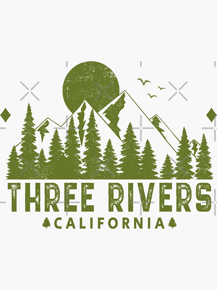 "Three Rivers California Mountain View" Sticker for Sale by Home-Spirit ...