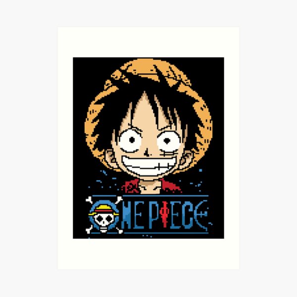"monkey d luffy pixels" Art Print for Sale by rKamree1992 | Redbubble