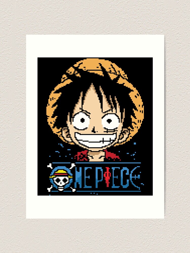 "monkey d luffy pixels" Art Print for Sale by rKamree1992 | Redbubble