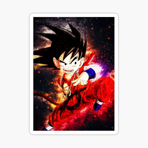 "Kid Goku Dragon Ball" Sticker for Sale by Spacefoxart | Redbubble