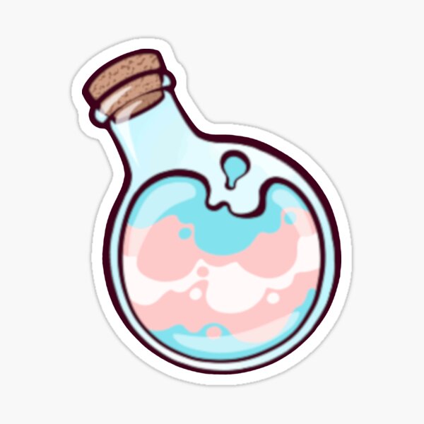 Mini Pride Potions Trans Sticker For Sale By Cybernonymous Redbubble