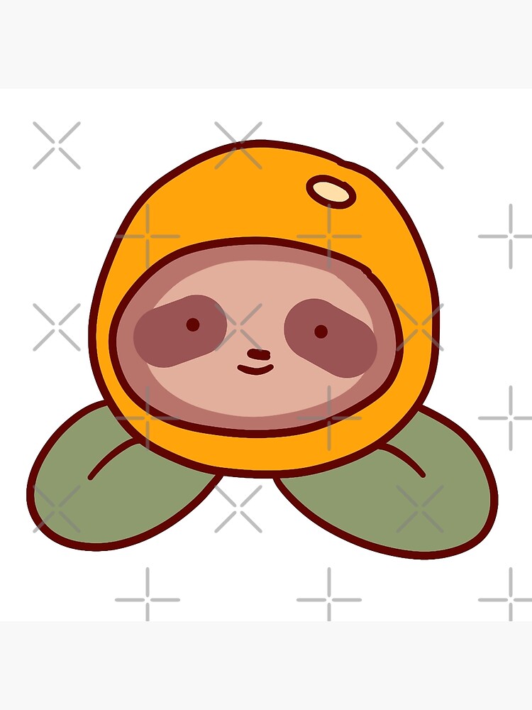 "Orange Sloth Face" Poster by SaradaBoru | Redbubble