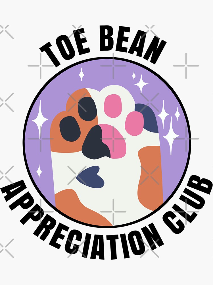 "Calico Cat | Toe Bean Appreciation Club" Sticker for Sale by olivks | Redbubble