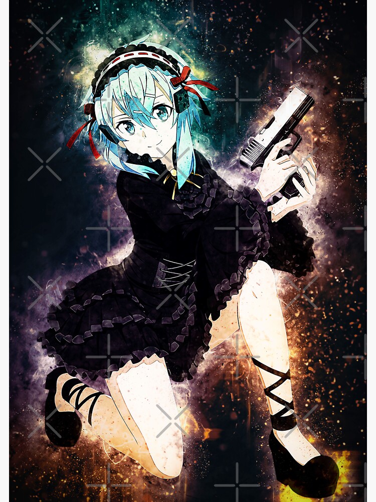 "Sinon Sword Art Online" Sticker for Sale by Spacefoxart | Redbubble