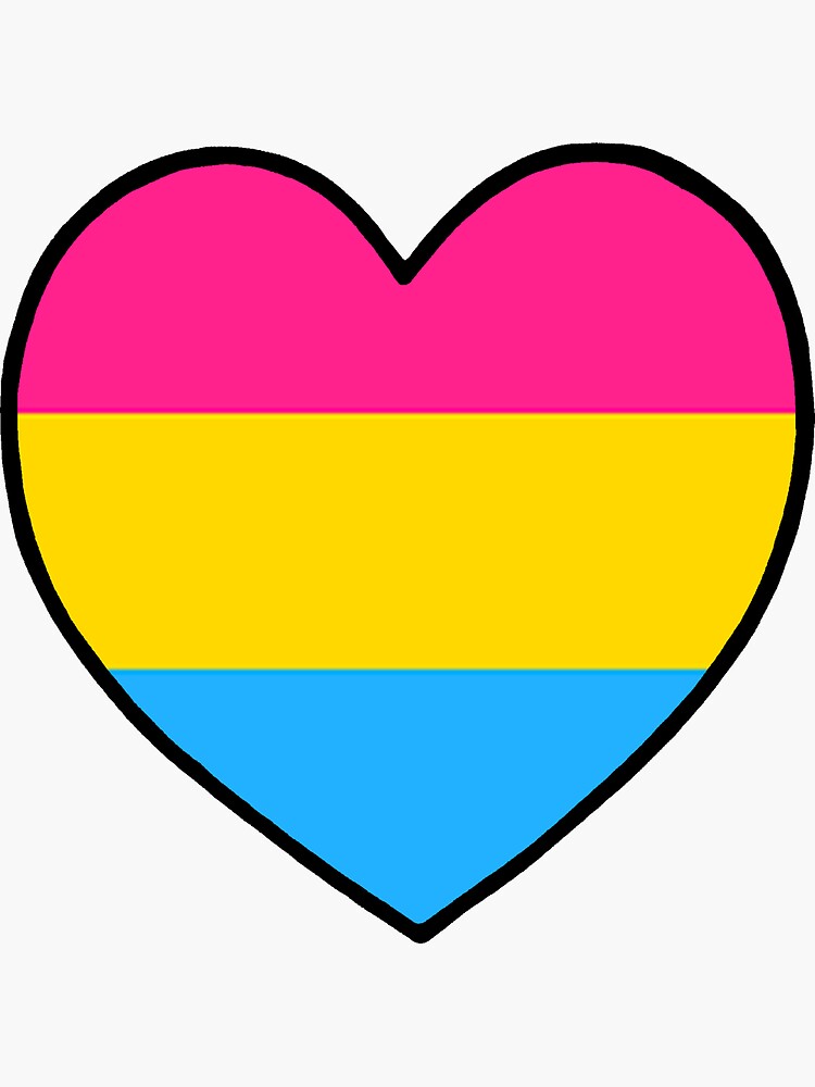 Pansexual Lgbt Pride Heart Sticker For Sale By Squishy Squishy