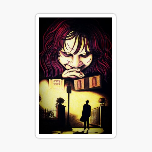 "The exorcist" Sticker for Sale by emahuckindesign | Redbubble