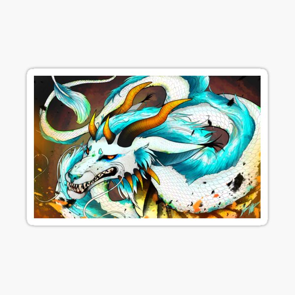 "White Dragon" Sticker for Sale by shanikins42 | Redbubble