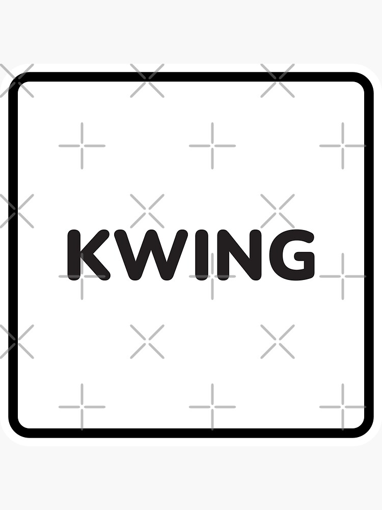 "KWING" Sticker by goodiegood | Redbubble