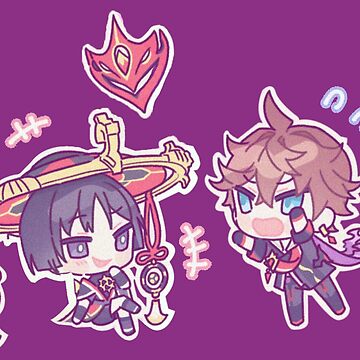 "Genshin Impact Chibi Childe and Scaramouche " Classic T-Shirt for Sale ...