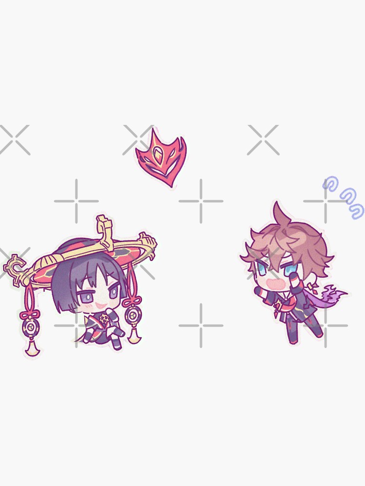 "Genshin Impact Chibi Childe and Scaramouche " Sticker for Sale by ...