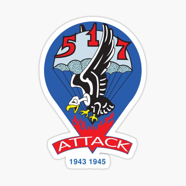 "517th Parachute Regimental Combat Team (US Army - Historical)" Sticker ...