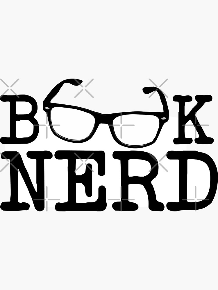 "Book Nerd" Sticker for Sale by MetroBionic | Redbubble