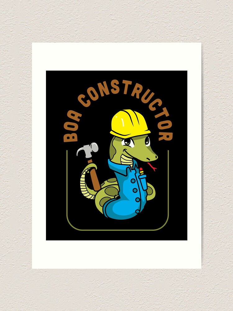 "Boa Constructor Engineer Design for snakelover" Art Print by ...