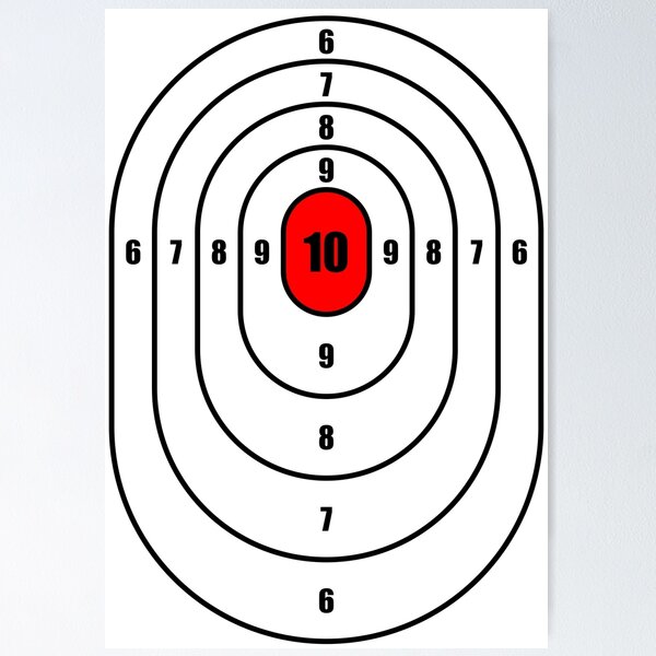 "Oval shooting target" Poster for Sale by dima-v | Redbubble