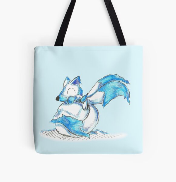 "Ice Kitsune Kit" Tote Bag by KOKeefeArt | Redbubble