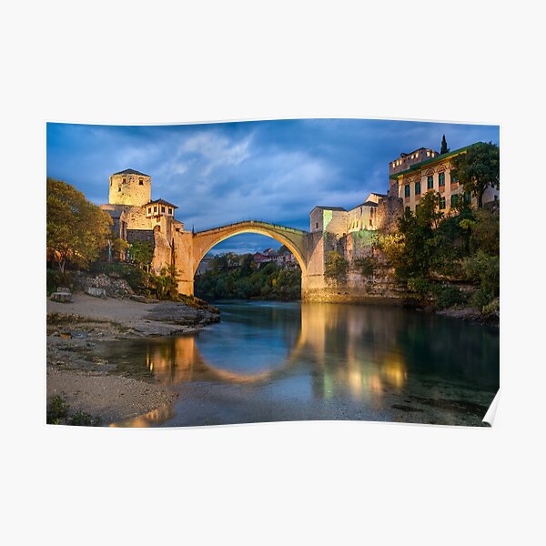 "Stari Most in Mostar" Poster for Sale by Mapics | Redbubble