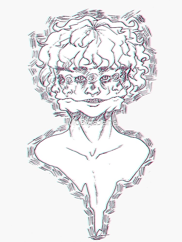 "Multi-Faceted (Line Only)" Sticker for Sale by MobiusJane | Redbubble