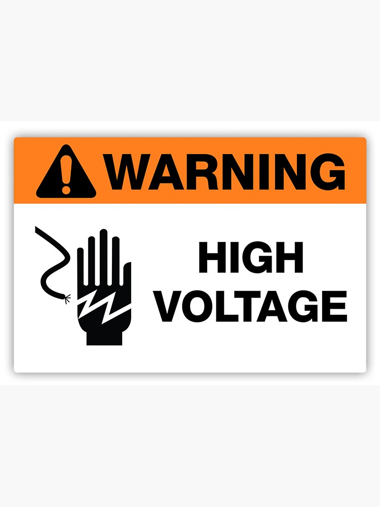 "High Voltage" Sticker by MYGRUMPYGOAT | Redbubble