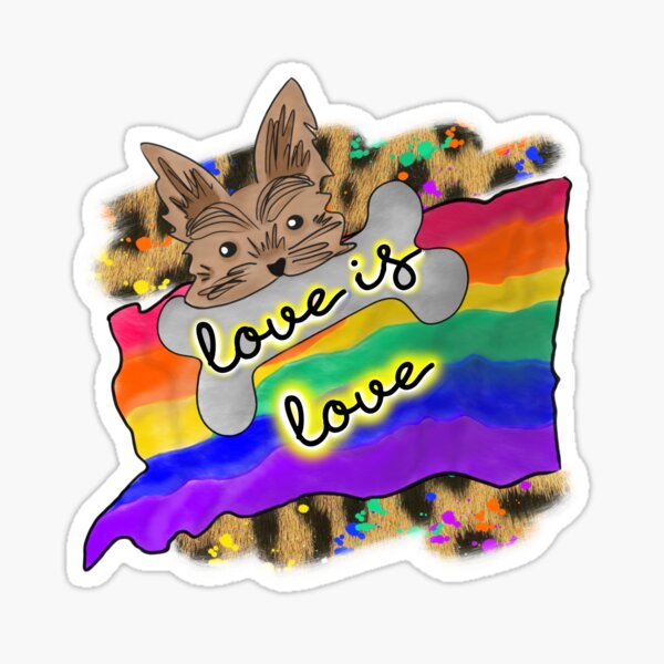 "LGBT Pride Flag Dog for V1" Sticker for Sale by dalypdesign | Redbubble