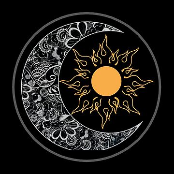 "Gothic design, Sun and moon #6" Sticker for Sale by Hypnotees | Redbubble