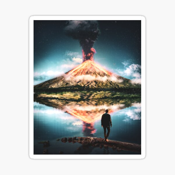 "Volcano Eruption - After Earth" Sticker for Sale by Willdockerty ...