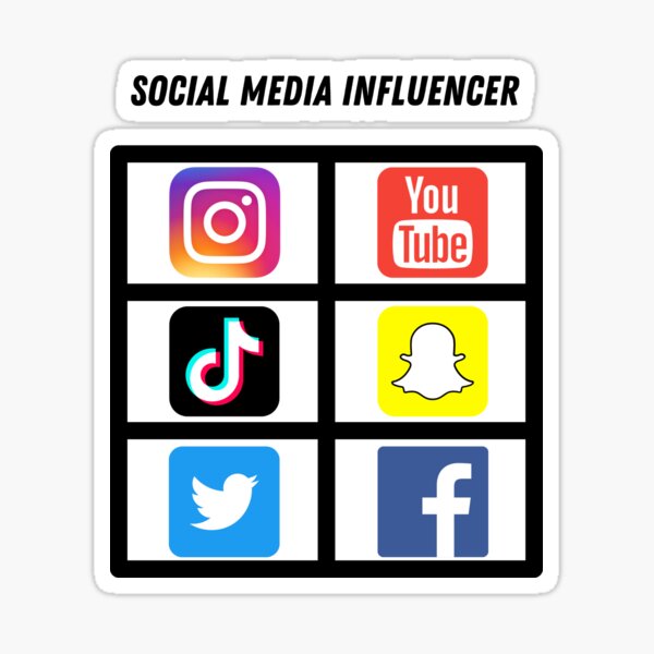 "Social Media Influencer" Sticker for Sale by VENUS-COMBERS | Redbubble